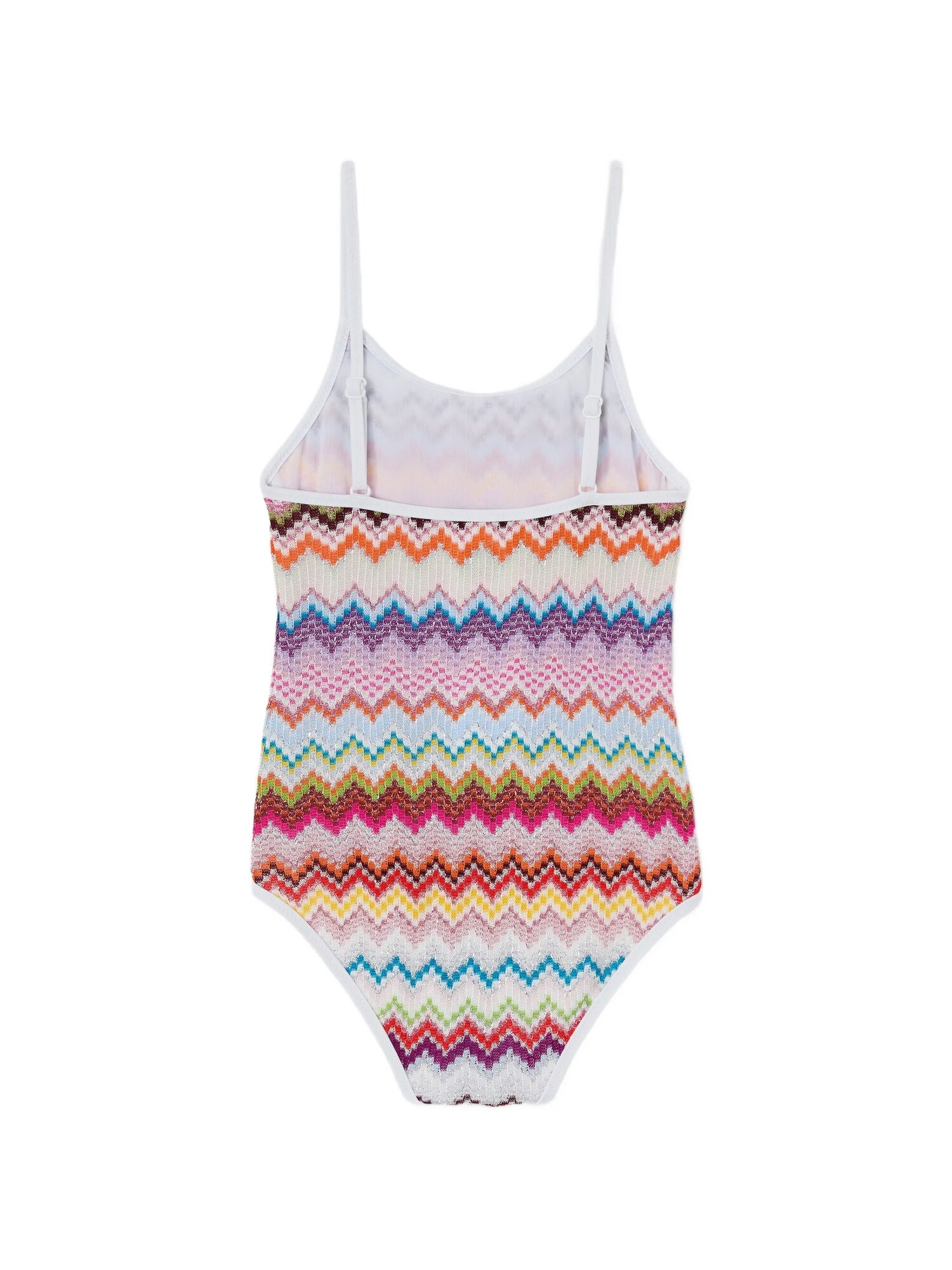 Купальник Missoni Zigzag knit swimsuit, размер 104, бежевый/белый — фото 1