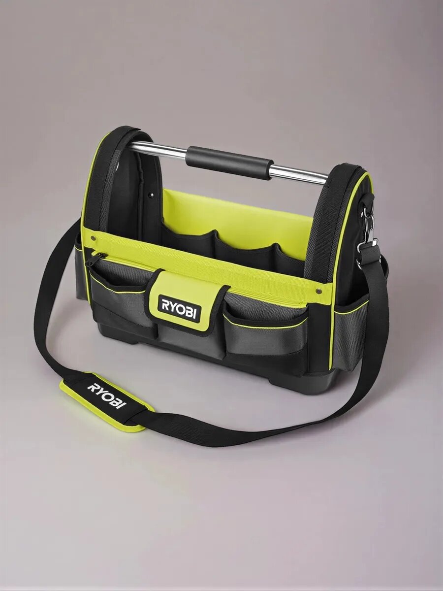 Сумка для инструментов Ryobi 5132005341, 38 л, с плечевым ремнем, черно-желтая
