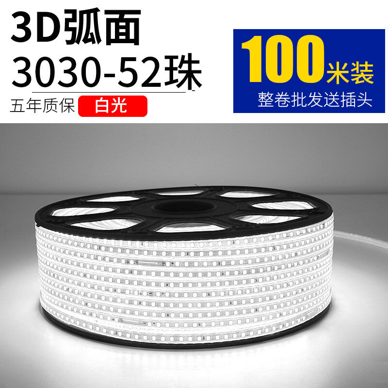100 метров 3D Arc высокая яркость 3030-52 светодиодная лента белый свет с разъемом для декора дома