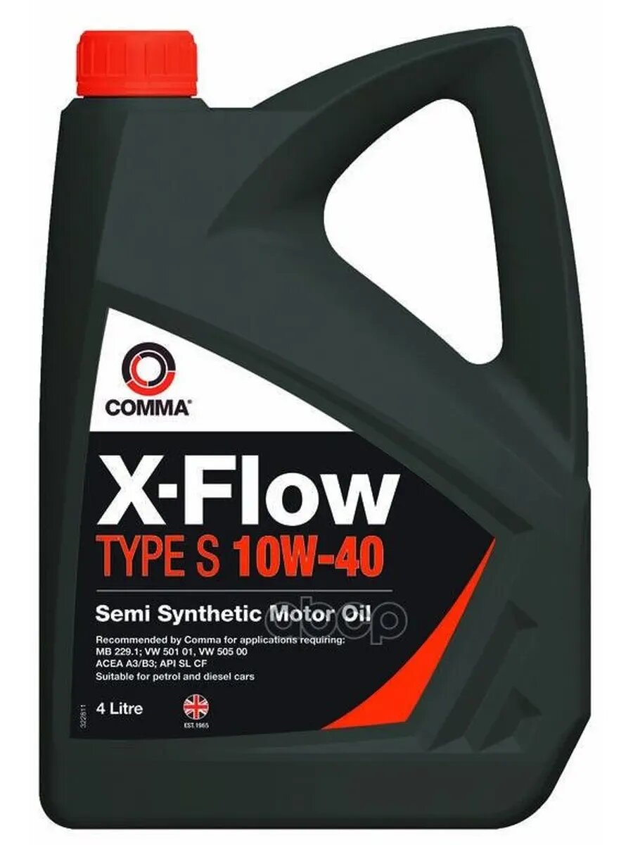 COMMA 10W40 Comma 4Л Полусинтетика Xflow Type S