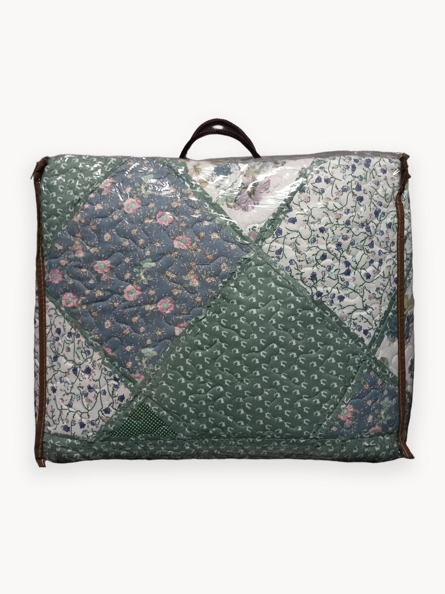 Покрывало пэчворк лоскутное с наволочками, размер Евро (220х240 см)