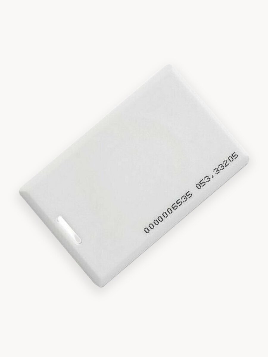 Карта доступа толстая Em-marine (10шт) с прорезью. 125 кГц. Clamshell RFID. Карта с уникальным с кодом (идентификатор)