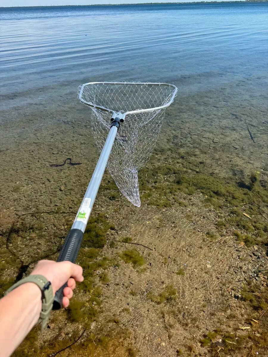 Подсак Vitfishing, складной, телескопический, нейлоновая леска, 50см