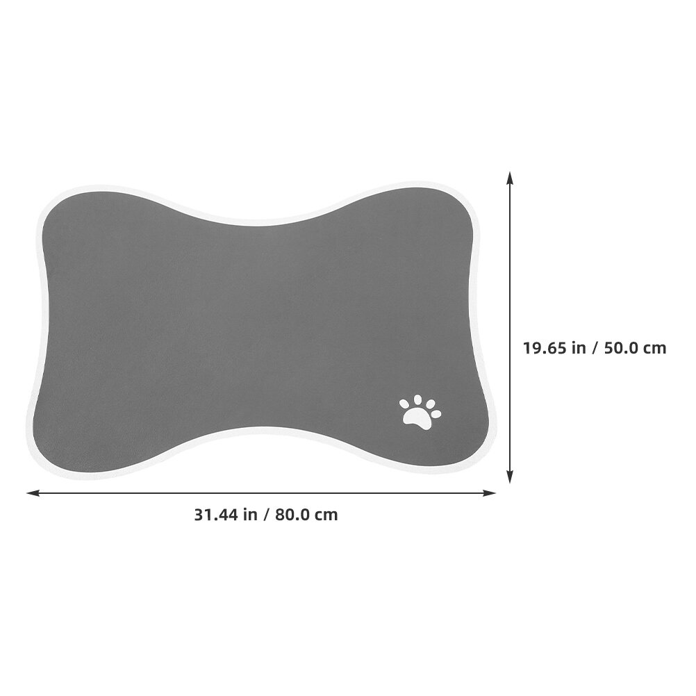 Коврик Для Кормления Щенков В Forme Кости Из Легкого Материала Pu 80.00X50.00X0.40Cm