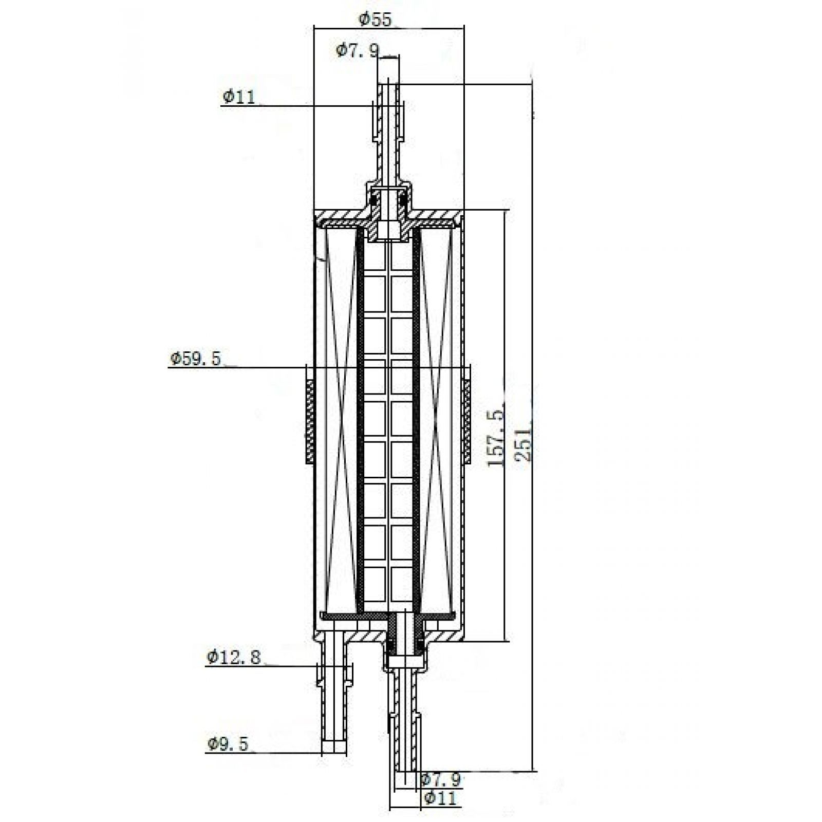 Топливный фильтр, для БМВ 5 F10 2009-, X3 F25 2011-, X1 E84 2010- 2.0i oem 161272218469, 16127233840 арт LFF26311