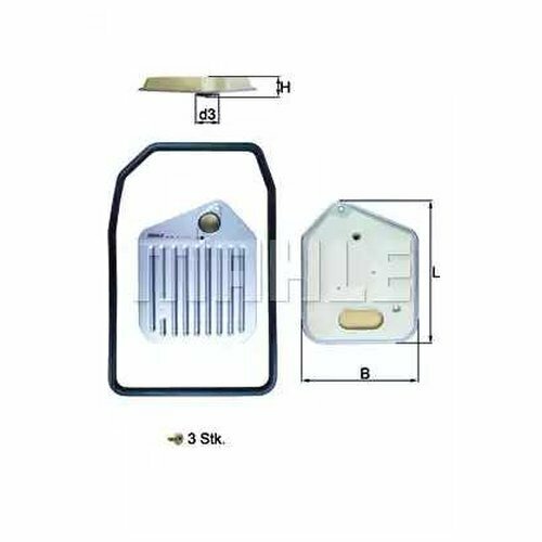 Фильтр АКПП Knecht/Mahle HX163KIT для BMW 3 серия E36, 5 серия E34, E39, 7 серия E32, E38, X5 E53
