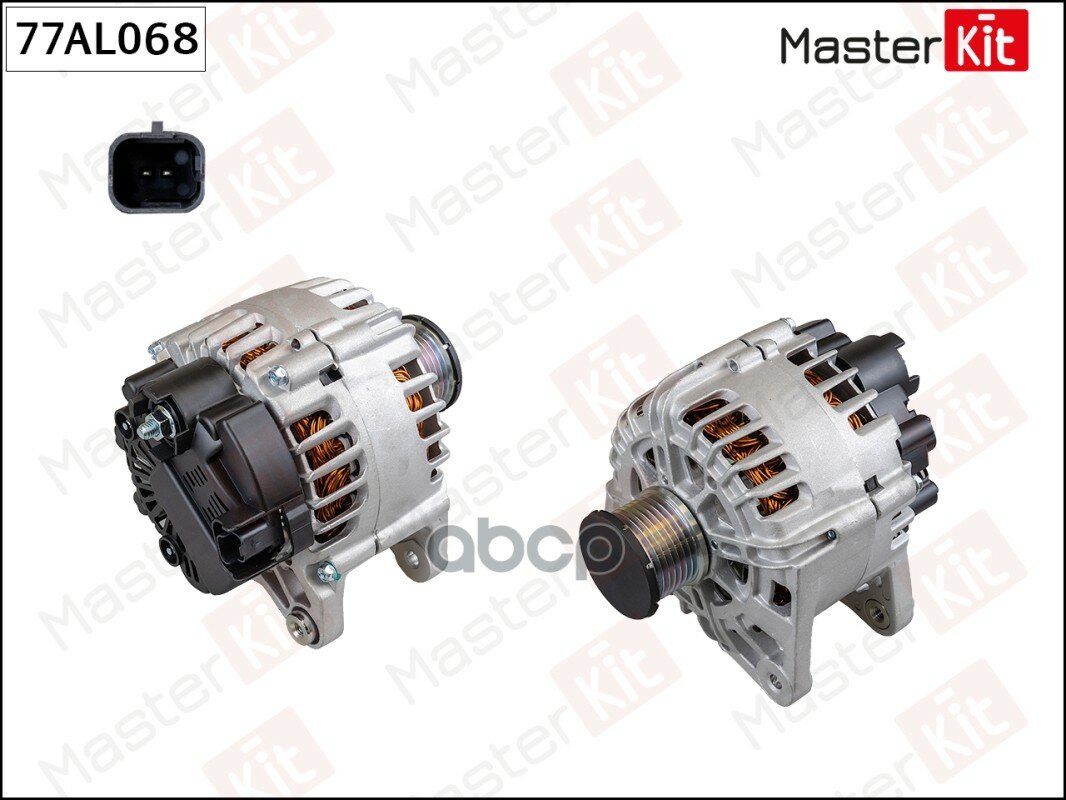 77AL068 Генератор RENAULT DUSTER/CAPTUR 2014-> (12V 120A) MasterKit арт. 77AL068