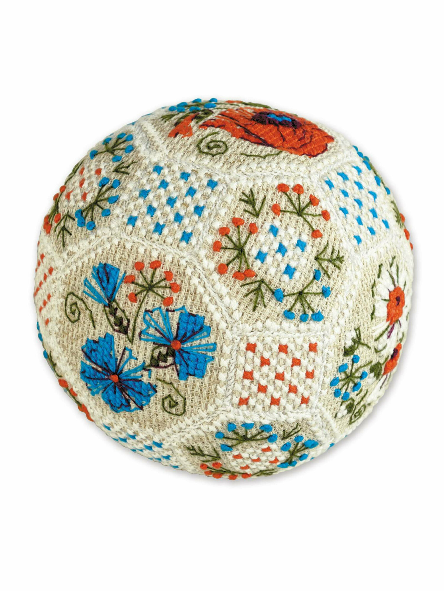 Набор для вышивания крестом Риолис, вышивка крестиком Шар "Полевые цветы", 9 * 9 см, 2109