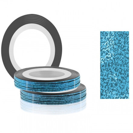 Jessnail Фольга для дизайна ногтей, №27 в рулоне 20м*0,8мм, голография светло-голубой