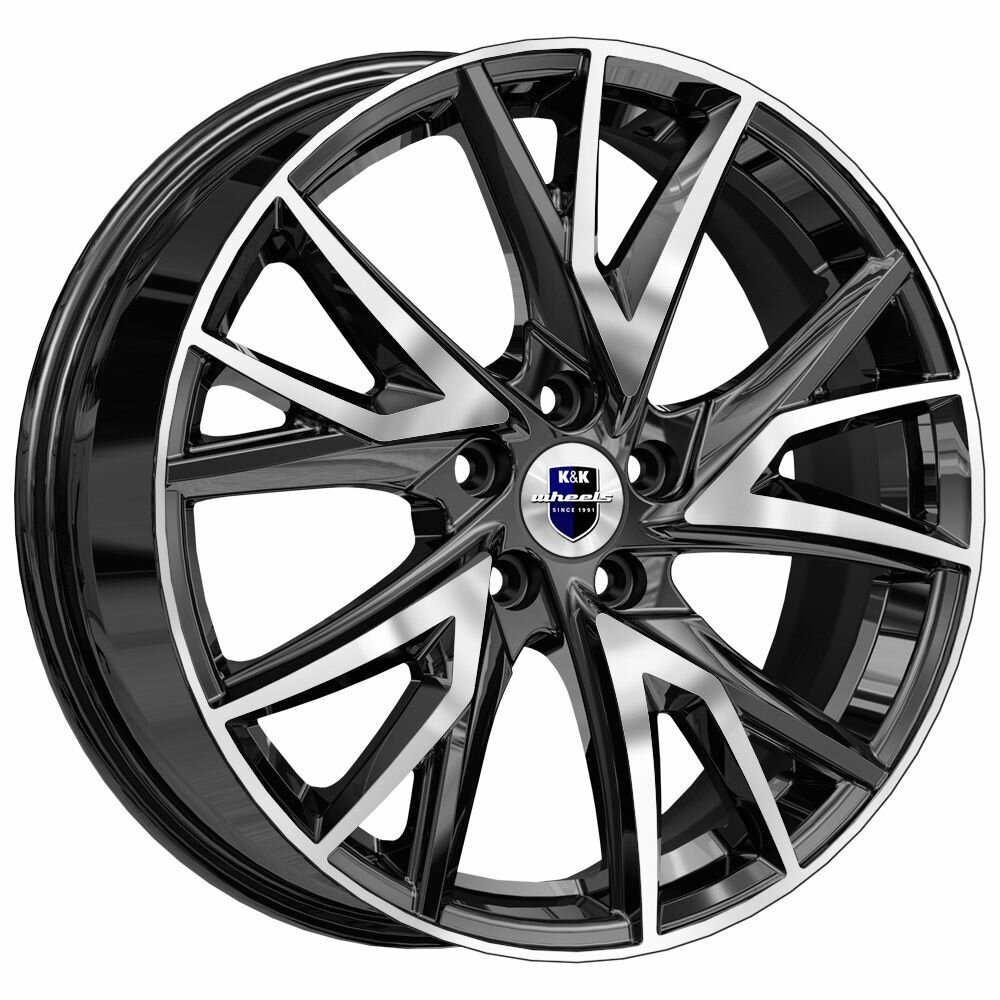 Диск колёсный Кайлас (КС1054-08) 6,5x18 ЕТ 43 5x112 57,1 алмаз черный, арт.80558