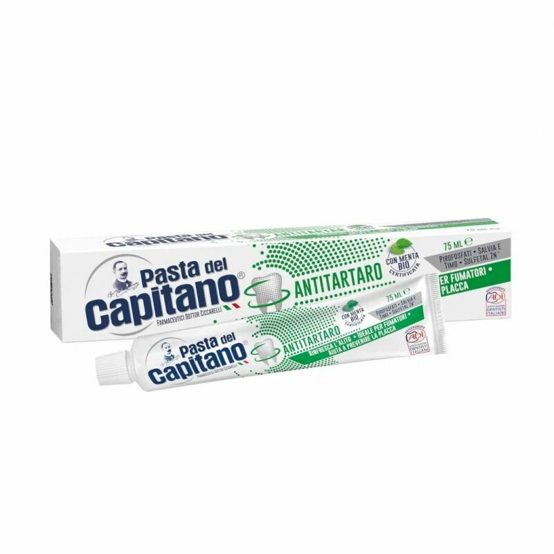 Зубная паста для курящих PASTA DEL CAPITANO Antitartar for Smokers от зубного камня, 75 мл