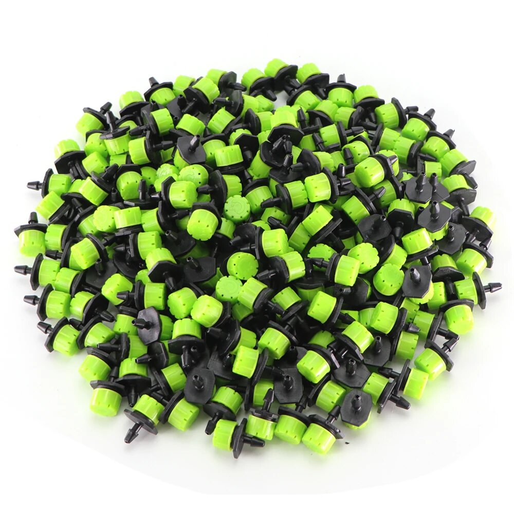 RBCFHI Регулируемый капельный спринклер 8 отверстий Зеленый, Green 200PCS