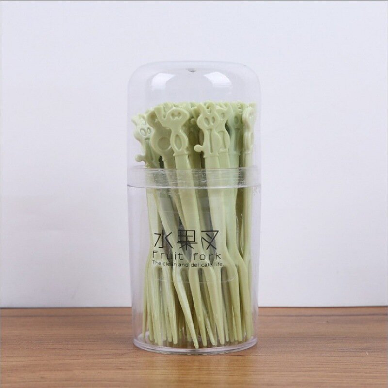 Набор одноразовых фруктовых вилок для дома, пластиковые фруктовые палочки, вилки для тортов, десертные вилки, фруктовые вилки