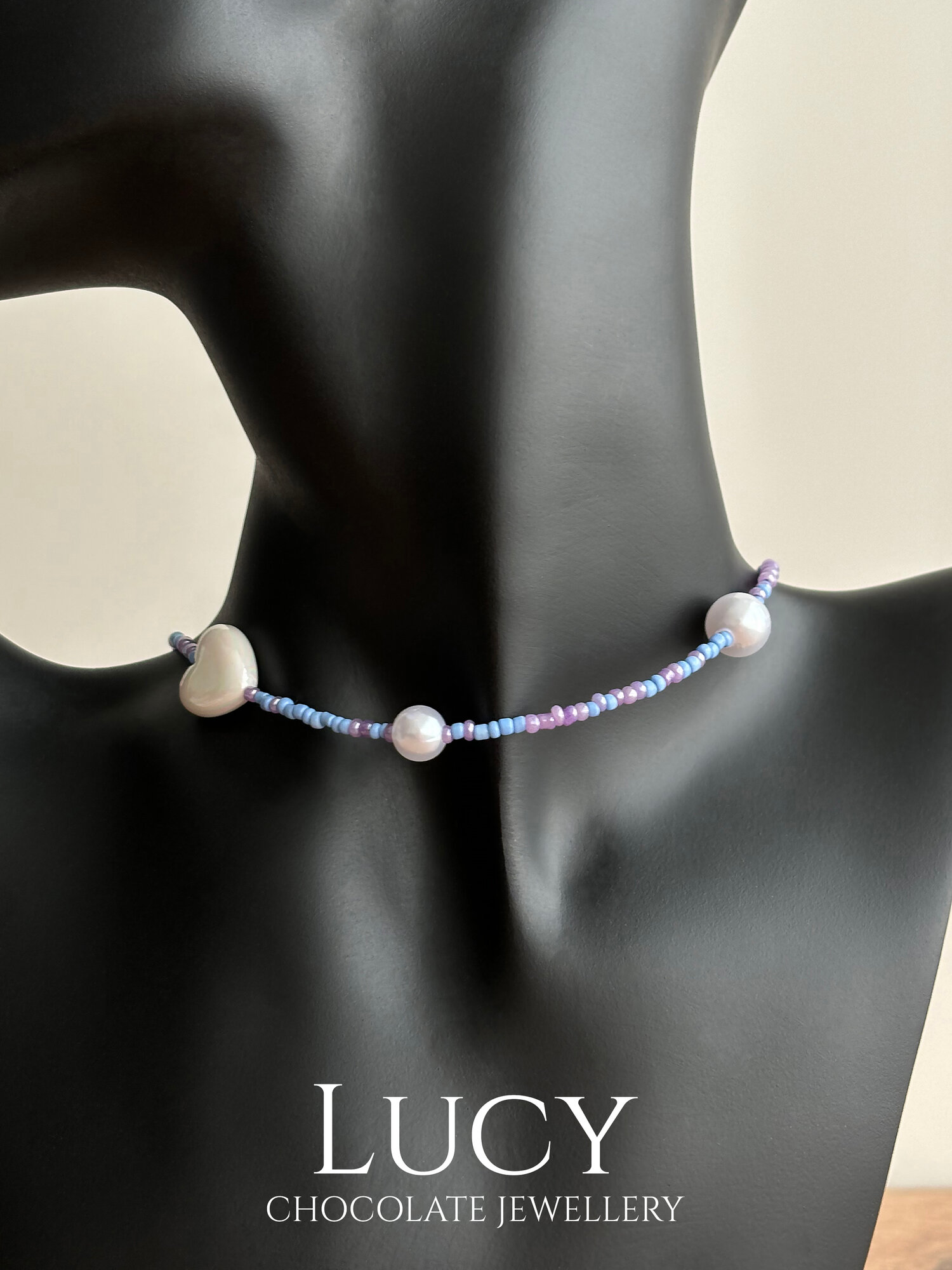 Колье, бисер, жемчуг имитация