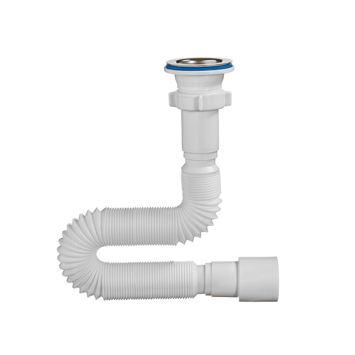 Сифон для ванн Orio гофрированная выпуск нержавеющая 1 1-2"х40-50 мм, 2400 мм