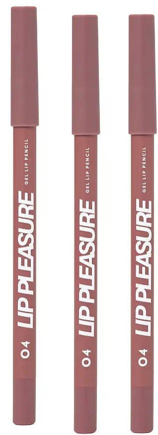 Карандаш для губ гелевый Love Generation Lip Pleasure, тон 04 холодный коричневый, 1,35 г 3 шт