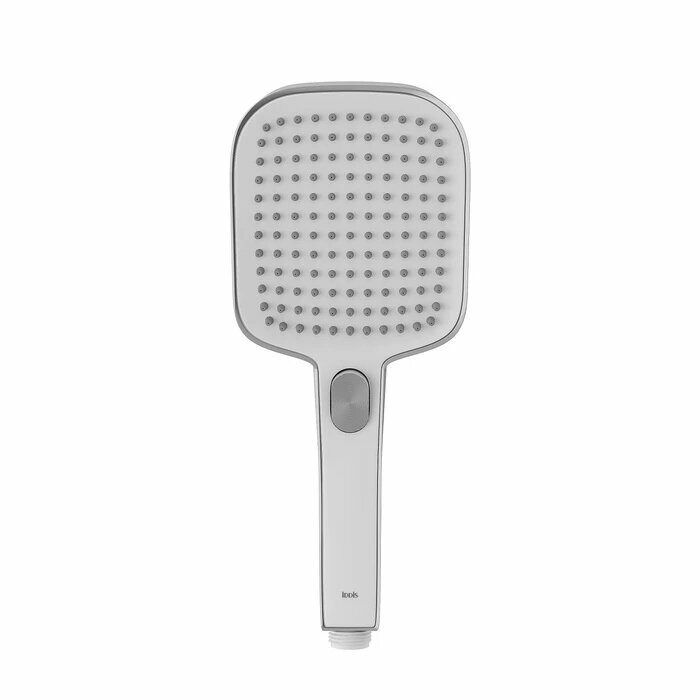 Лейка для душа, квадратная, хром с белым, Esper, IDDIS, ESP3FCSi18