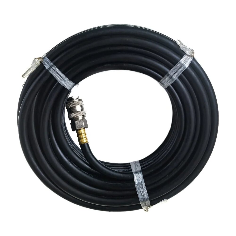 Шланг резиновый пневматический с быстросъемными соединениями Профи 20 м, 10х17 мм, черный Pegas pneumatic 4934