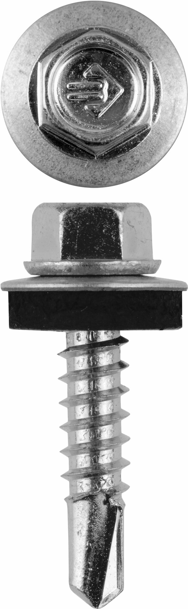 ЗУБР СКМ, 150 х 6.3 мм, цинк, 400 шт, кровельный саморез, Профессионал (4-300310-63-150)