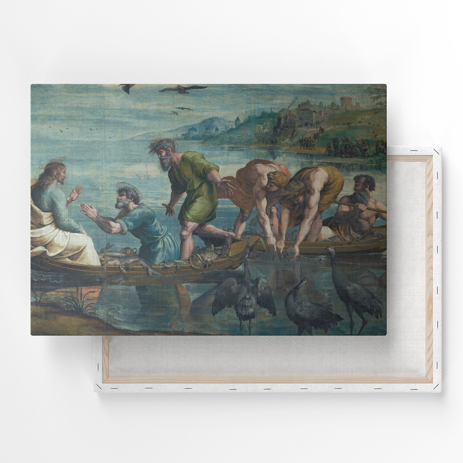 Картина на холсте, репродукция / Рафаэль Санти - The Miraculous Draft of Fishes / Размер 30 x 40 см