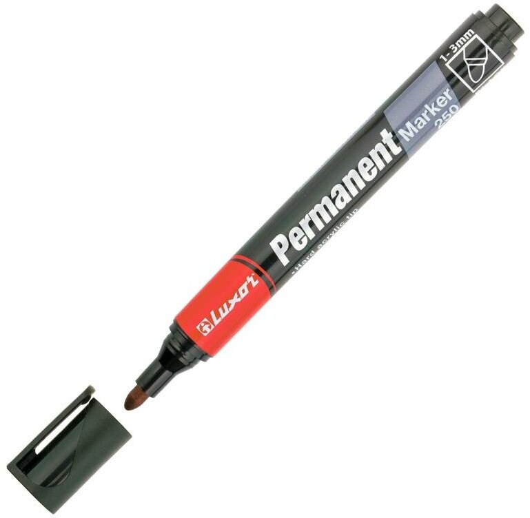 Маркер перманентный пулевидный 1-3мм черн. Luxor Б0048246