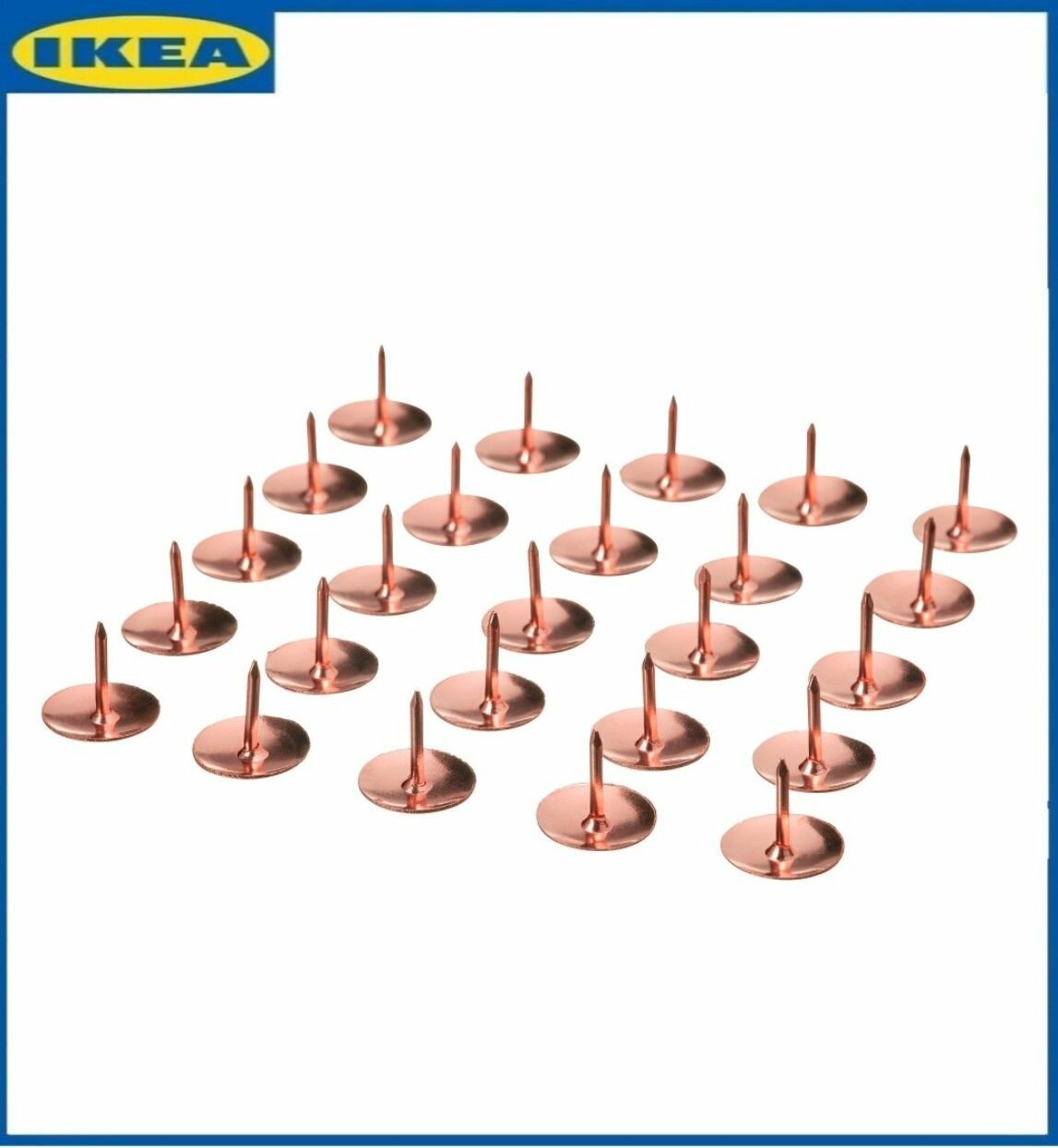 Кнопки канцелярские IKEA TOTEBO, 25 шт. Набор кнопок икеа тотэбо. 60470210. Диаметр 1 см