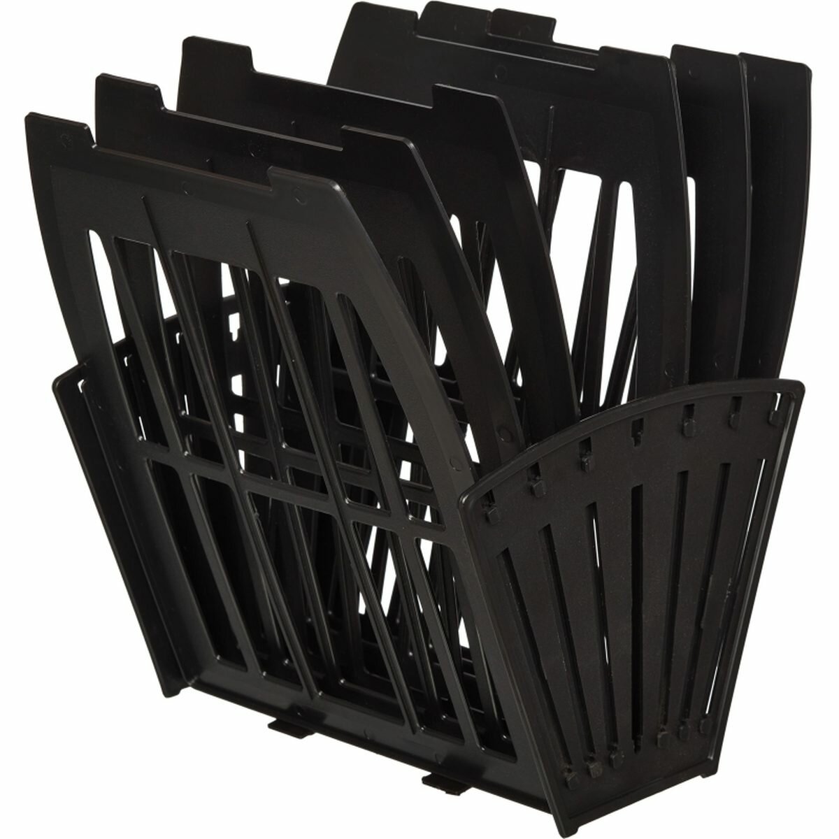 Лоток для бумаг веерный Attache, 5 отделений, черный (145948)