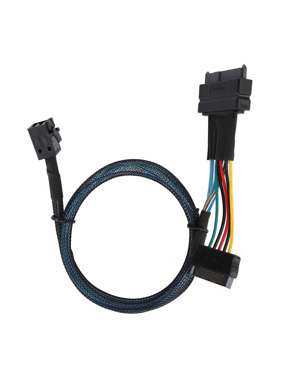 Кабель SAS от SFF8643 до SFF8639, 15-контактный адаптер для мини-серверного разъема Power Line для жесткого диска, компактный дизайн для простой установки и обновления