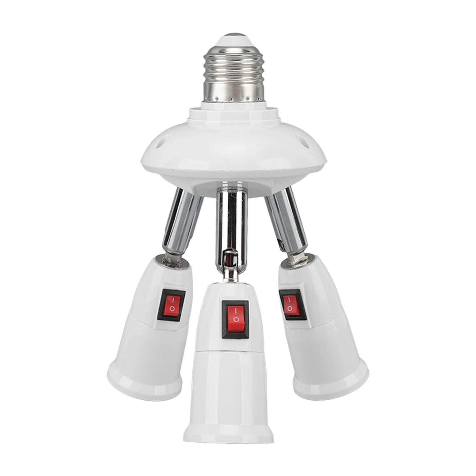 E26 E27 Адаптер лампы 3 в 1 Удлинитель розетки Регулируемый 85-265 В с кнопочным переключателем для домашних осветительных приборов