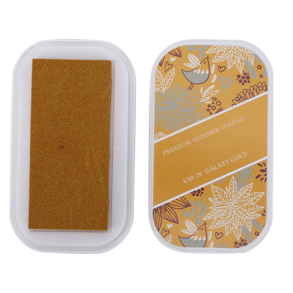 Металлическая чернильная подушечка, большая, для рукоделия, резиновый штамп, блокнот для записей, чернильная подушечка Rocket, золотисто-красная.