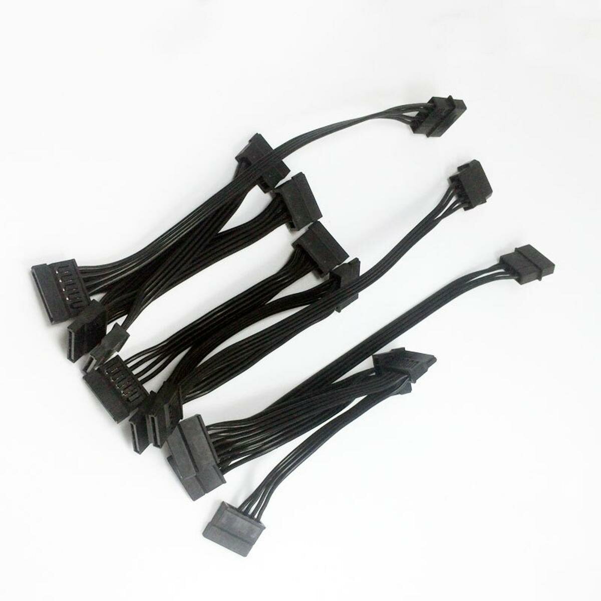 4-контактный IDE Molex на 5-портовый 15-контактный SATA кабель питания, провод 18AWG для жесткого диска HDD SSD ПК