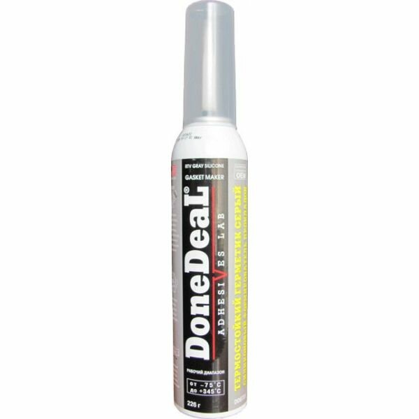 DoneDeal Герметик силиконовый серый, 226г. DD6735