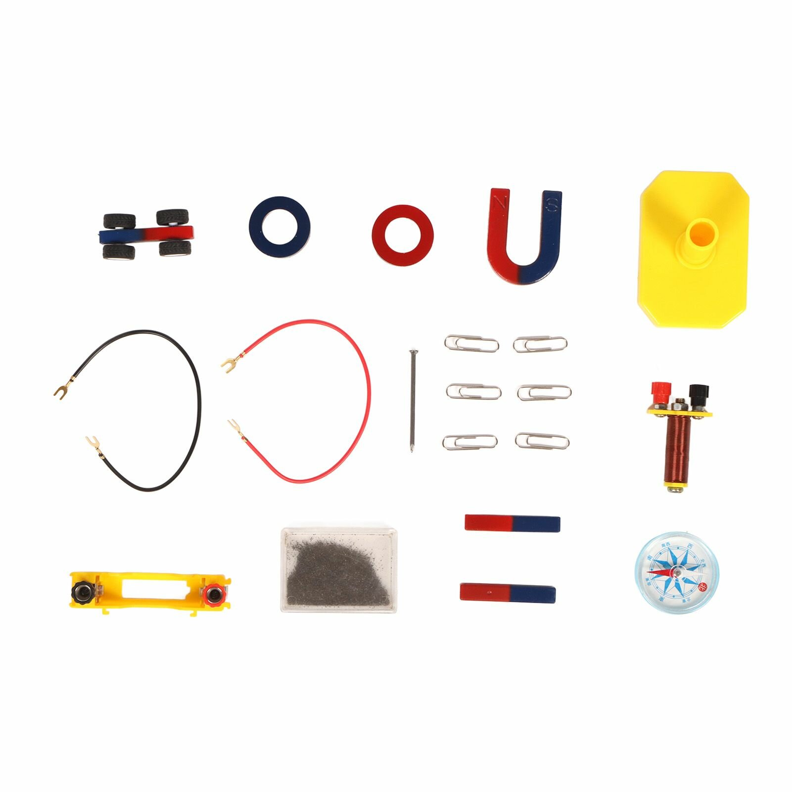 Набор детских магнитных научных игрушек, портативная развивающая головоломка для детей, забавный эксперимент по физическим принципам, набор магнитов из 12 предметов для изучения науки