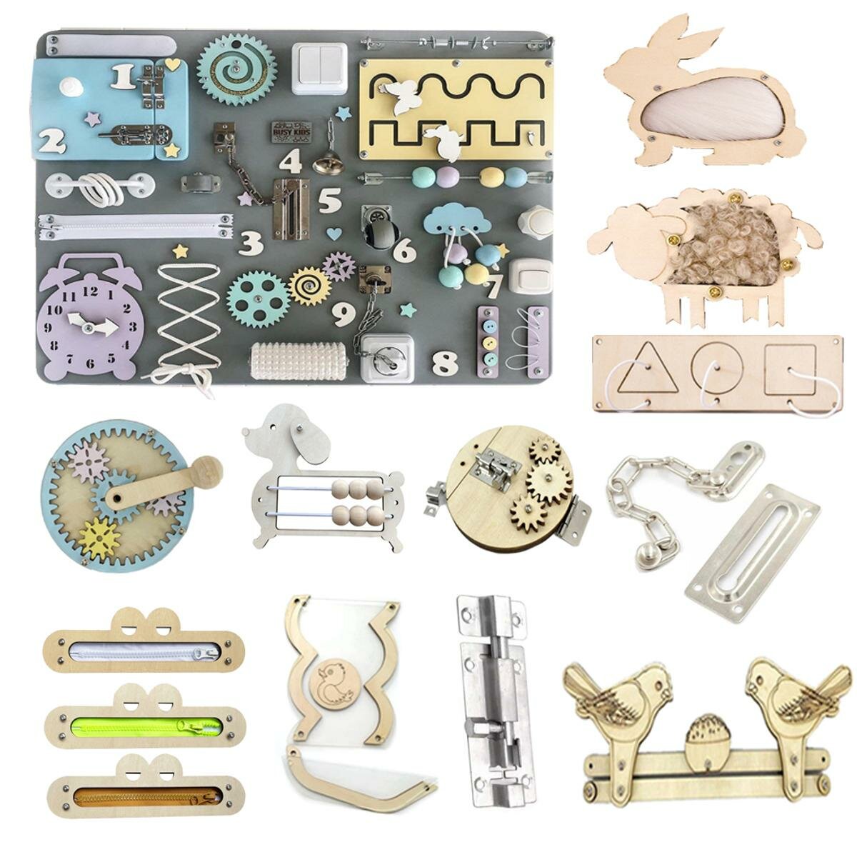 Детская бизи-доска DIY образовательные украшения детские Монтессори сенсорные доски для активности аксессуары для детей