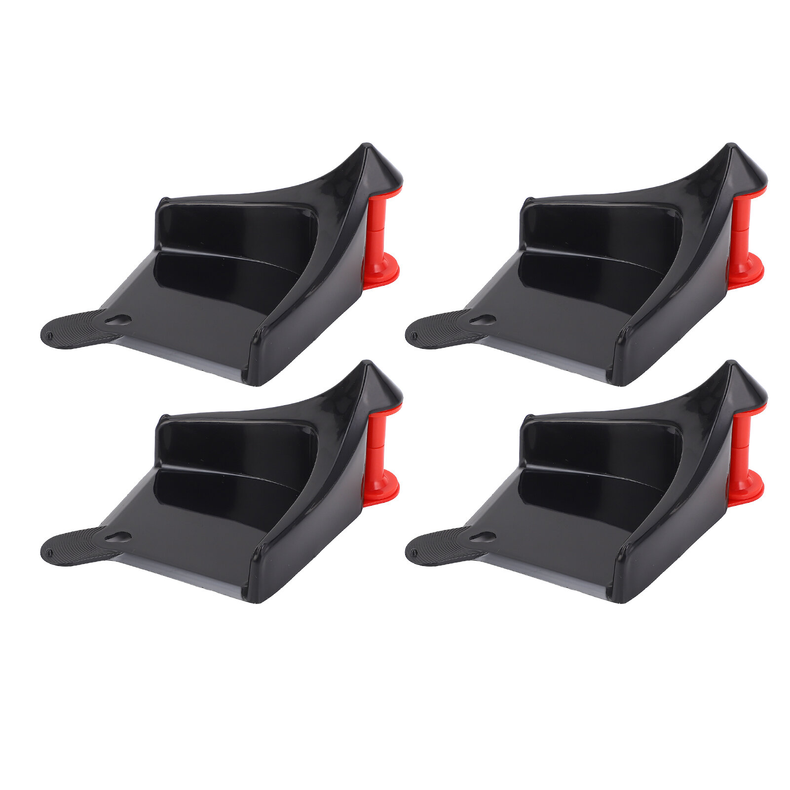 4 шт. Пластиковые износостойкие ролики для защиты шланга от застревания и повреждения шланга при мойке автомобиля, черные.