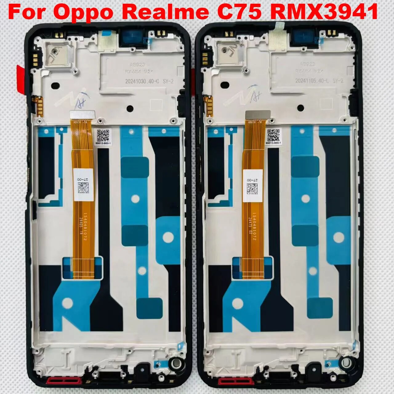 Оригинальный ЖК-экран для Oppo Realme C75 4G RMX3941, сенсорная панель, дигитайзер, замена для Realme C85, экран с рамкой C75 4G No frame