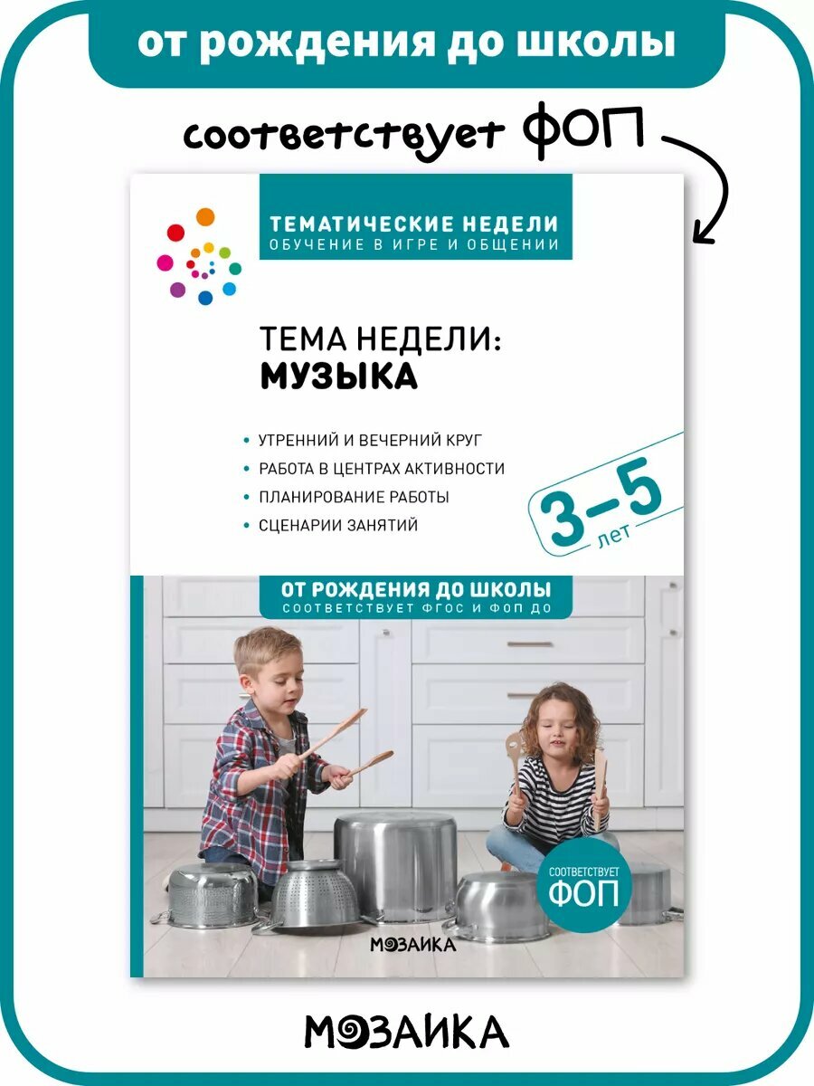 Пособие на тему «Музыка» от рождения до школы сценарии занятий с детьми 3-5 лет, Обучение в игре и общении, ФОП