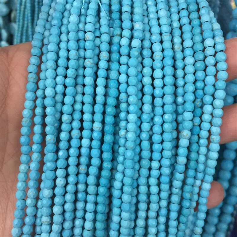 Бусины из бирюзы и говлита aixufashion 90 шт небесно-голубой