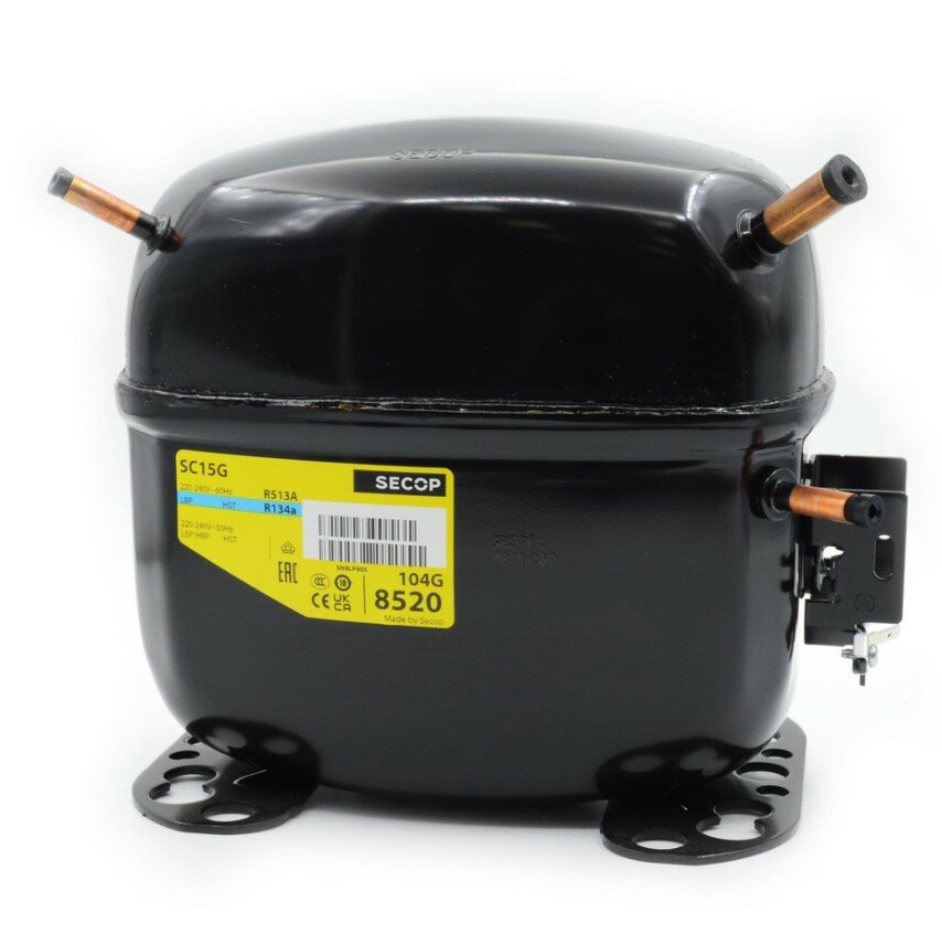 Компрессор Secop SC15G (R134a, низкотемпературный, 255 Вт при То=-23.3 град. Тк=54.4 град.)