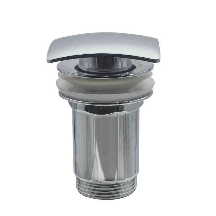 Донный клапан для раковины Plastbrno EUVCR05 без перелива, хром, глянцевый, с системой клик-клак, латунный