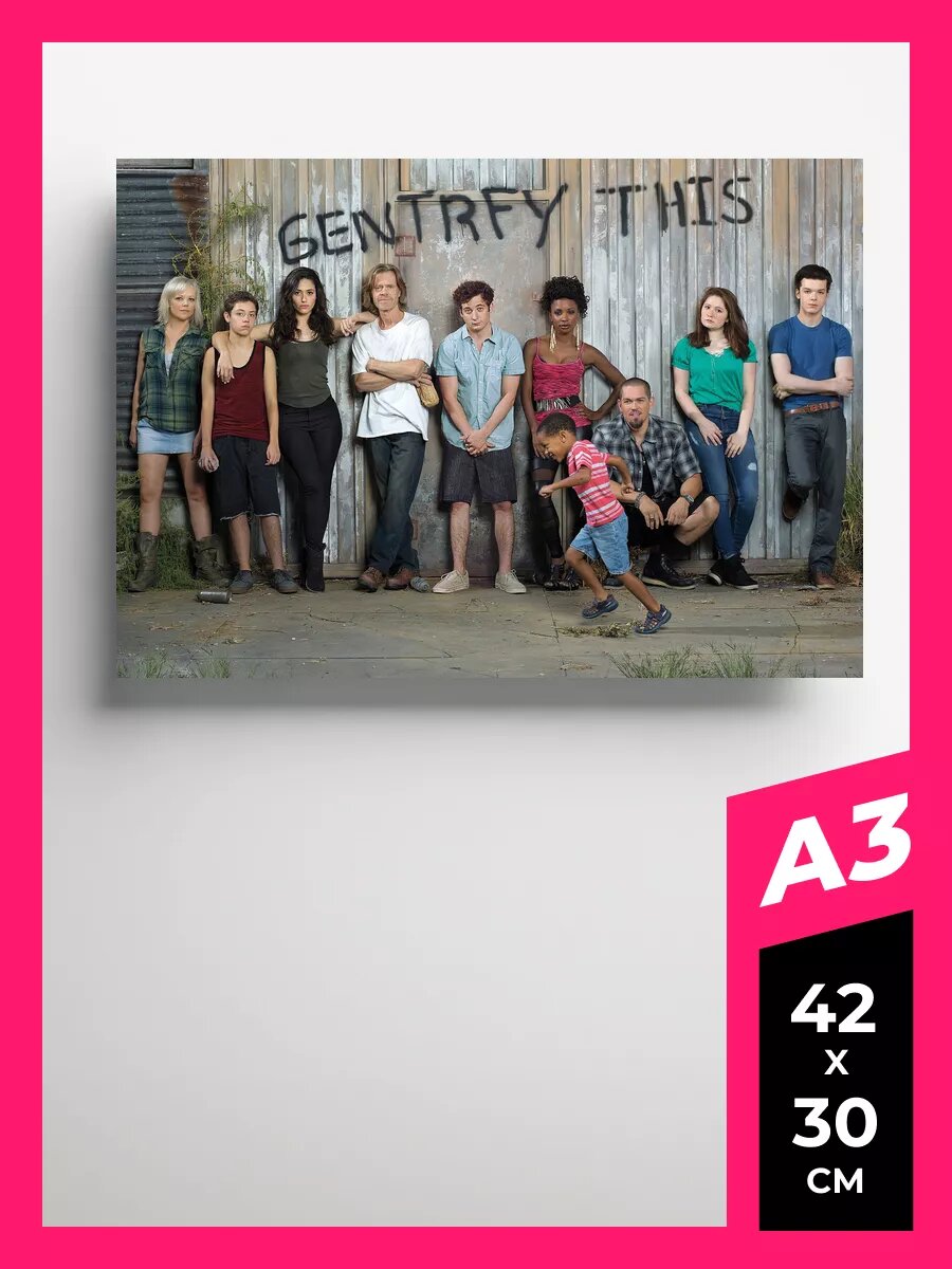 Постер Бесстыжие плакат Shameless А1, А2, А3, 50х70 14, матовая фотобумага премиум качества