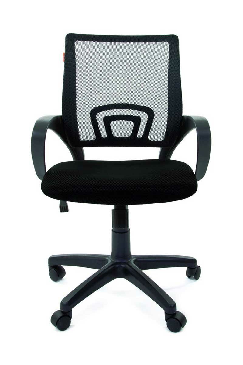 Кресло Chairman 696 black Сетчатый акрил TW-01 черная / Черная ткань TW-11