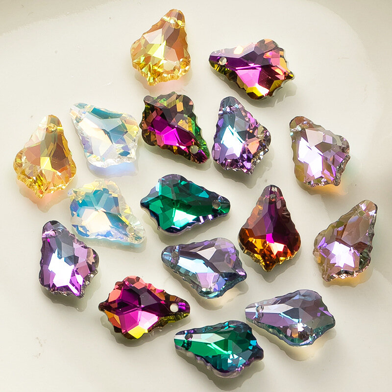 12/упак. Кленовый лист имитация кристалла кулон аксессуары DIY аксессуары из бисера ожерелье кулон ювелирные аксессуары