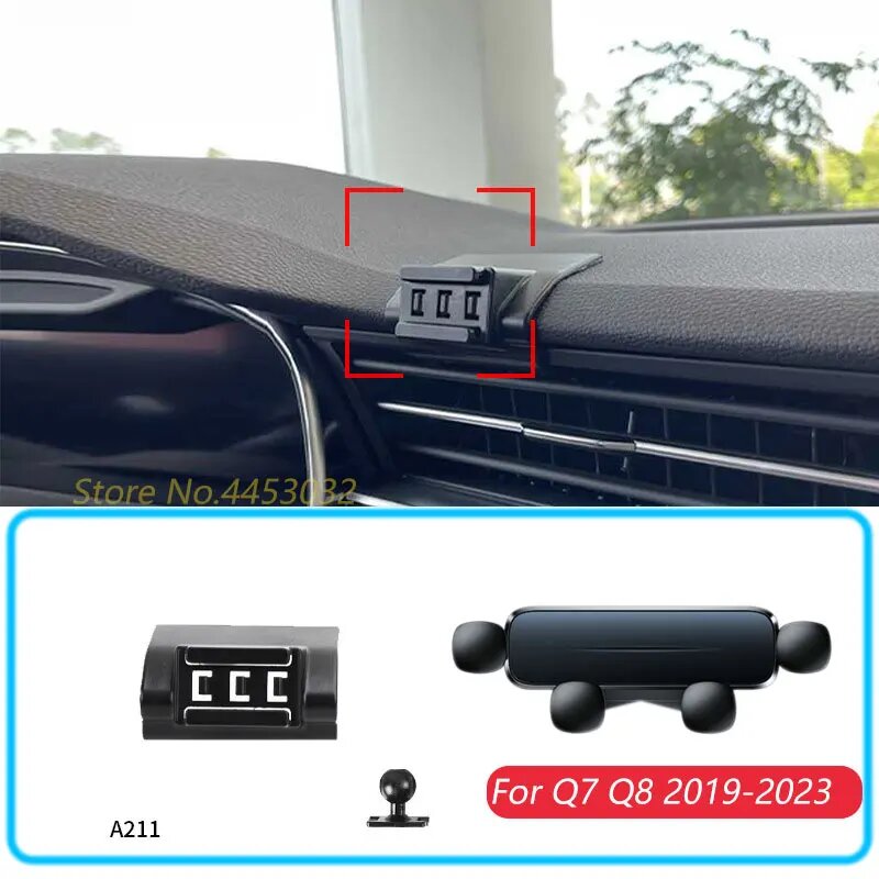 Автомобильный Держатель Для Телефона Audi Q7 Q8 2019-2023, Универсальная Гравитационная Подставка