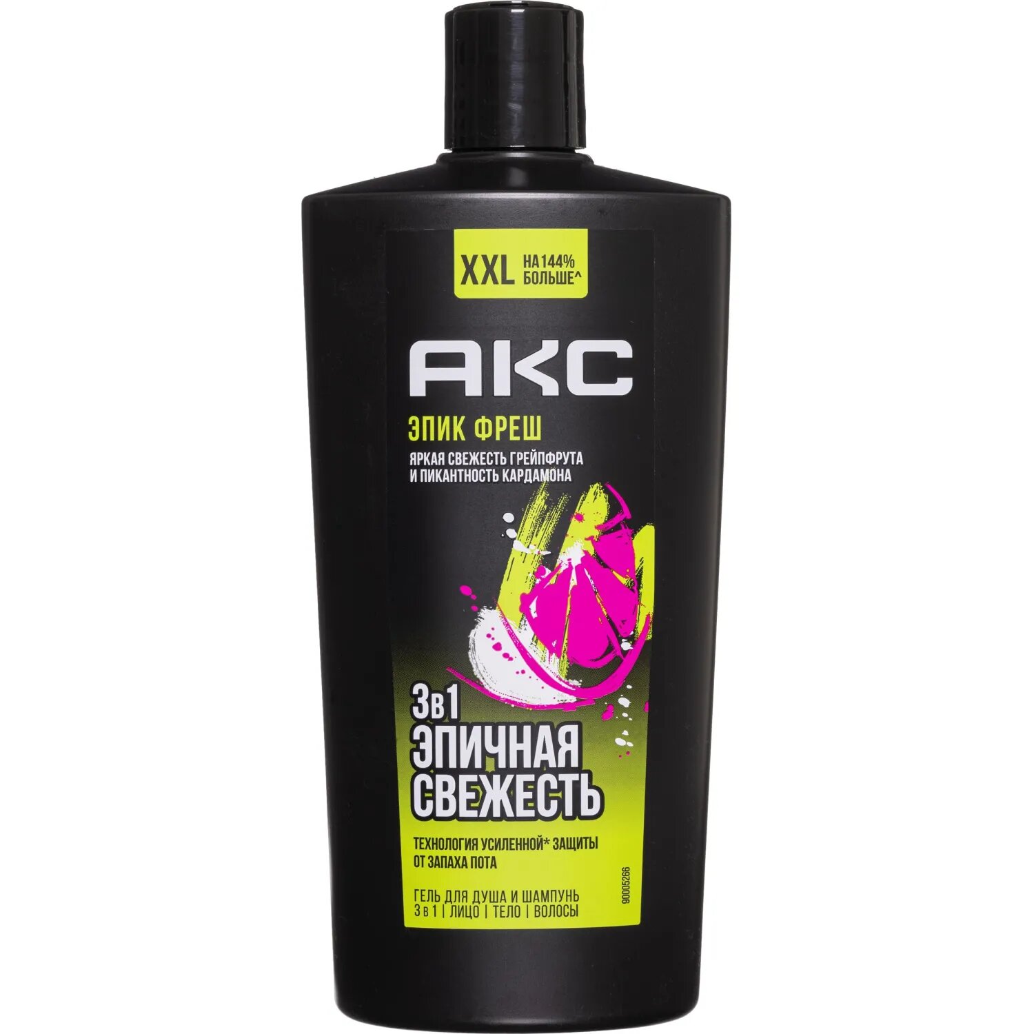 Гель для душа AXE EPIC FRESH 3в1 шампунь, ср-во д/умыв. мужской 610 мл