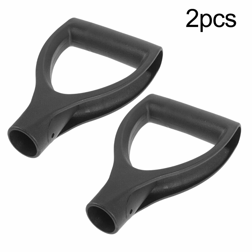 Пластиковая ручка лопаты D-образная Черный, Black-2pcs