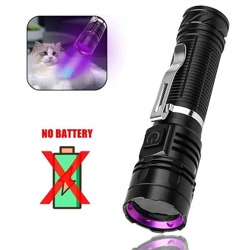 YEMAO Мини УФ-фонарик 10 Вт 365 нм 1PC-NO Battery