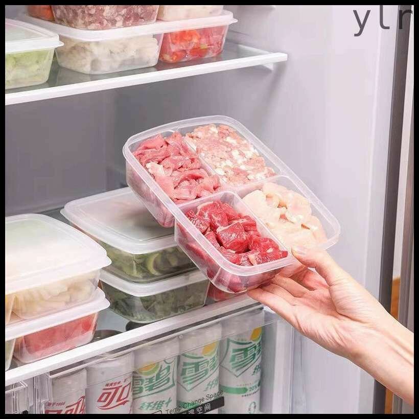 Самый популярный в 2025 годуКонтейнер для хранения в холодильнике, пищевой герметичный бокс с разделением на 4 секции