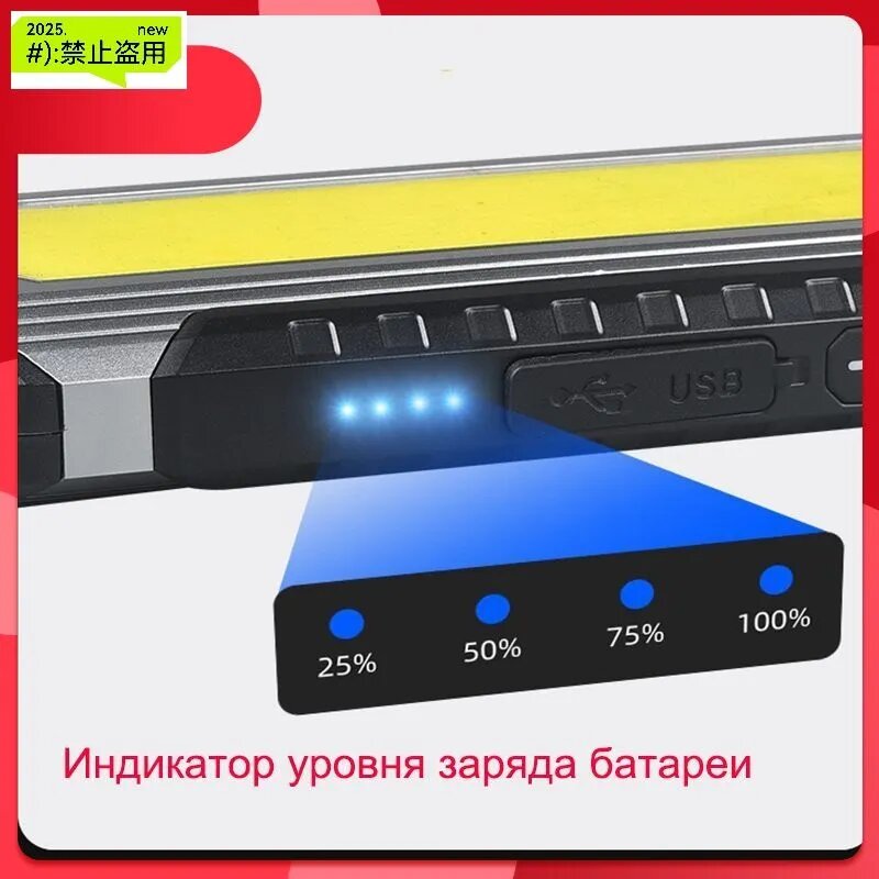 Фонарь-прожектор Многофункциональный рабочий фонарь, с USB зарядкой, Power Bank, магнитным креплением — фото 1