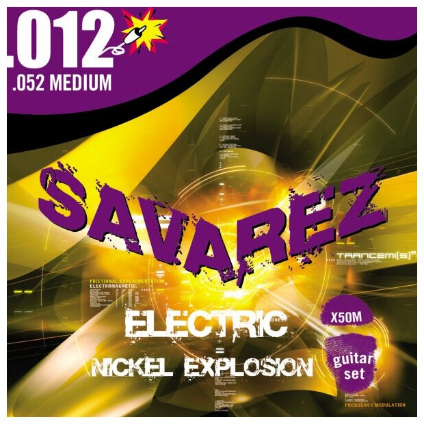 X50M Explosion Комплект струн для электрогитары, никелированные, 12-52, Savarez